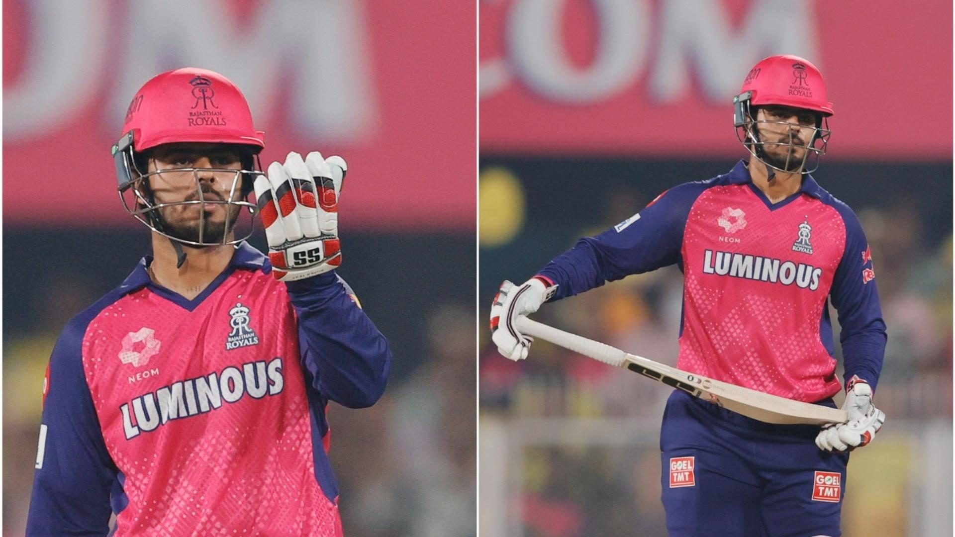 Nitish Rana baby celebration during RR vs CSK IPL 2025 dedicated to ...